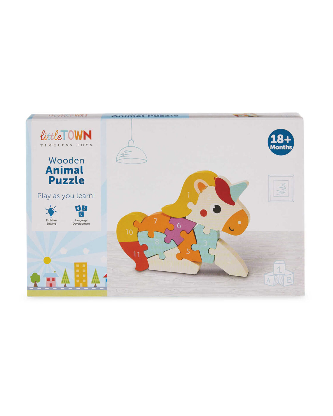 Wooden Animal Number Puzzles – Bundles and Snuggles